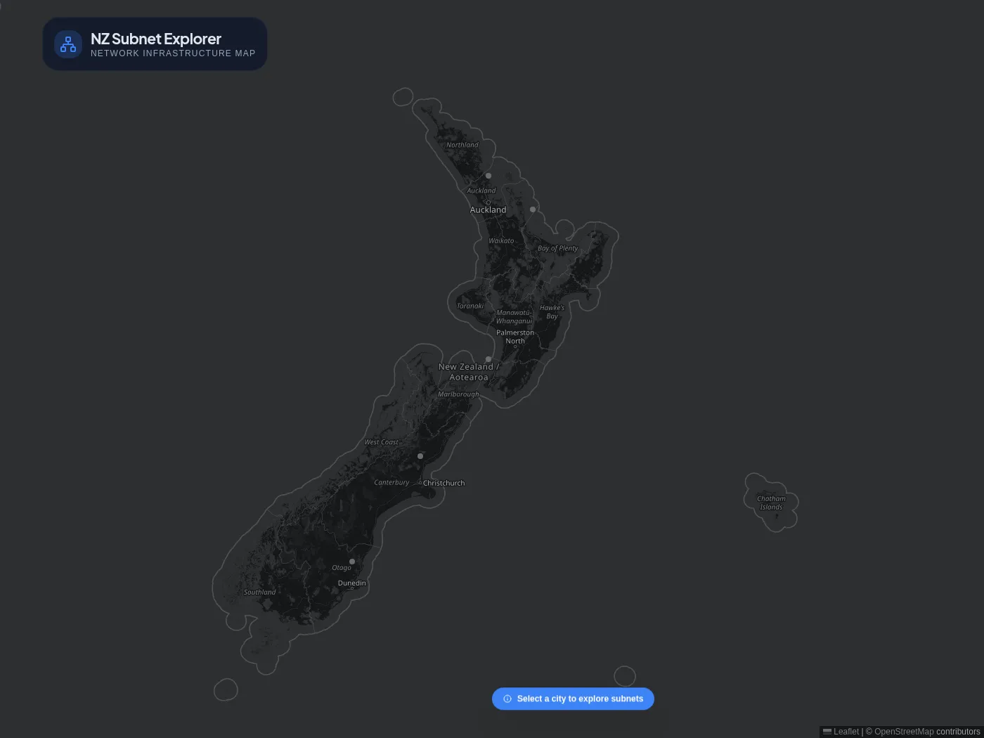 NZ City Subnet Explorer