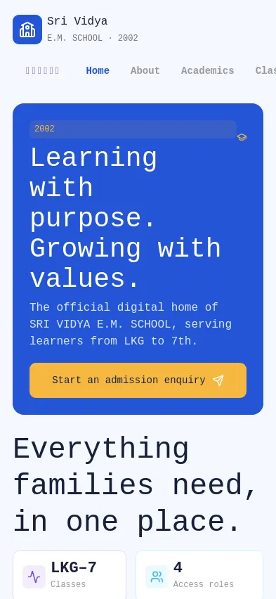 Sri Vidya School App