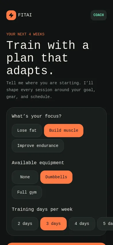 FitAI Workout Coach