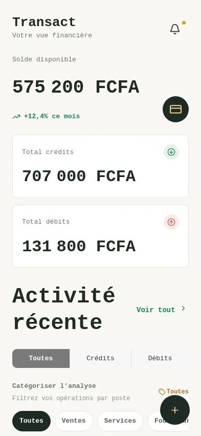 Transact Mobile Ledger