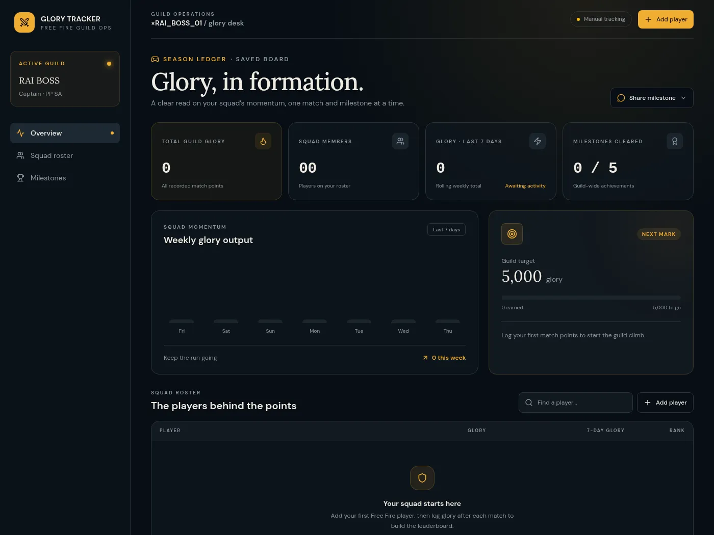 Guild Glory Tracker Bot