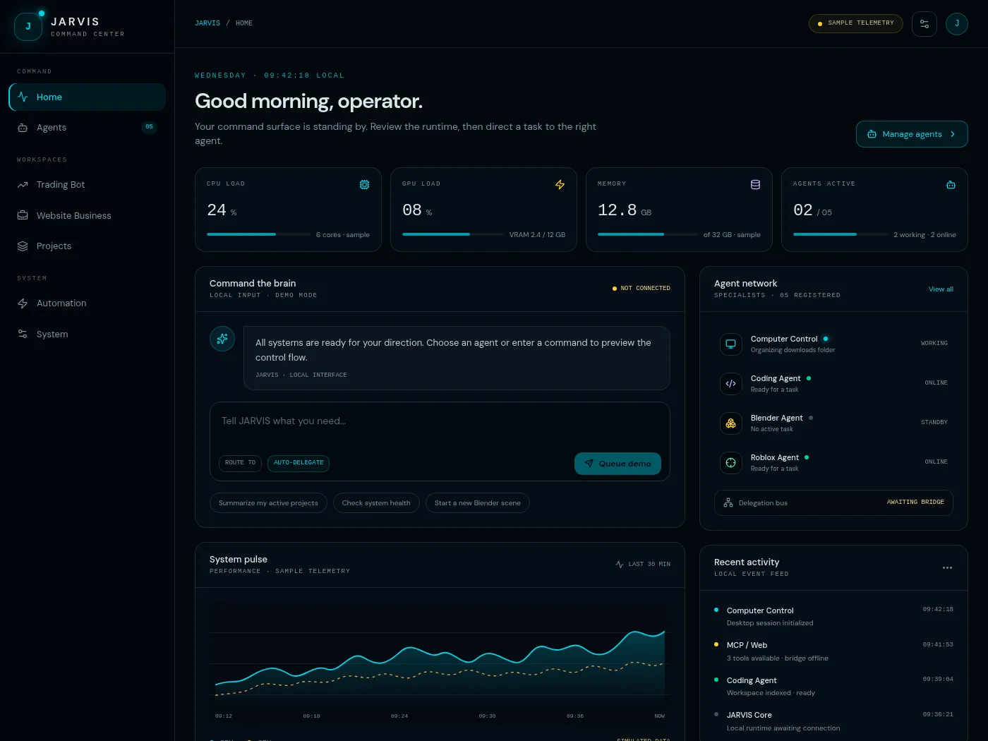 JARVIS AI Dashboard