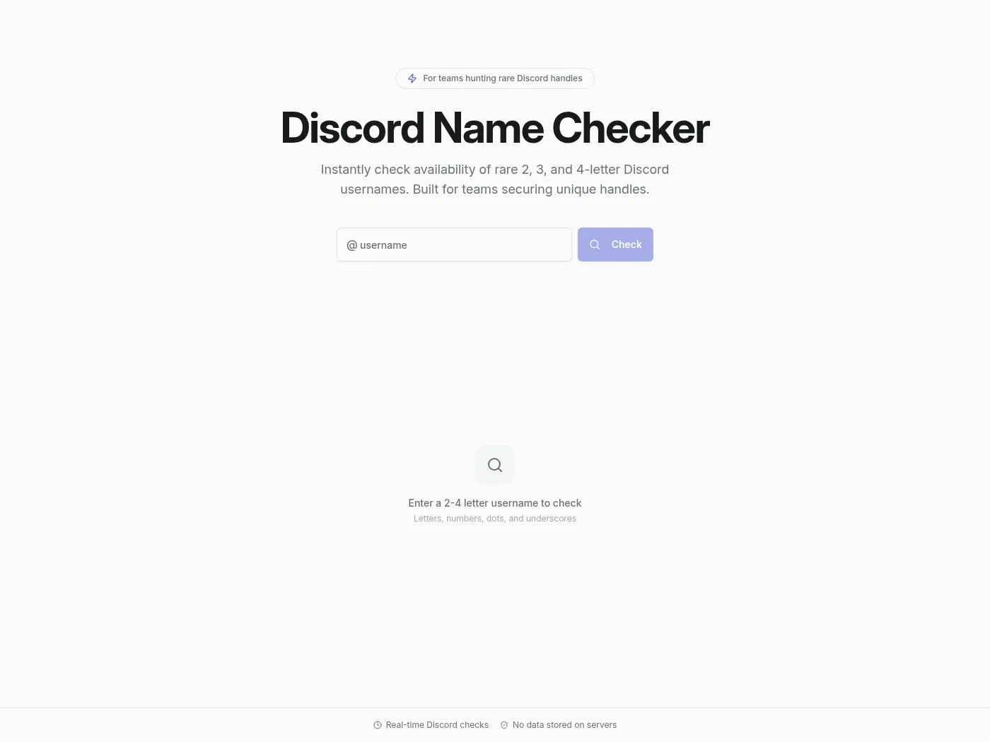 Discord Name Checker