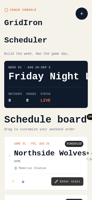 GridIron Scheduler