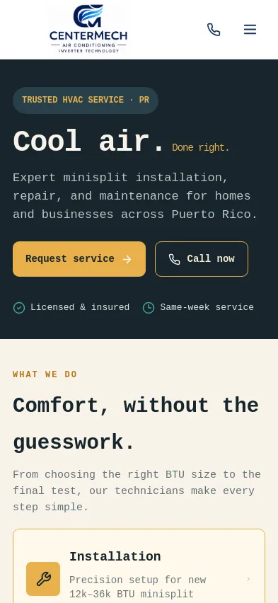 CenterMechPR HVAC App