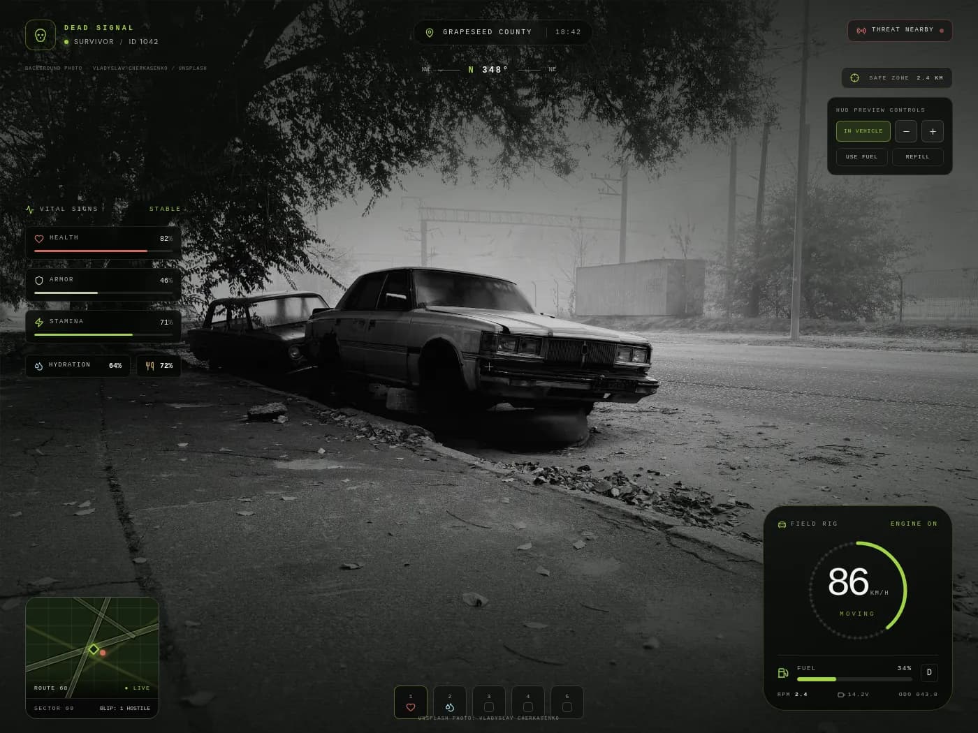 Zombie HUD & Car Speedo