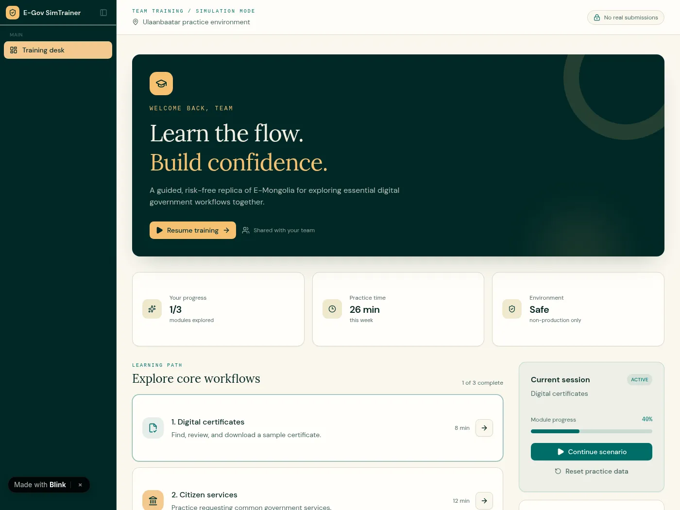 E-Gov SimTrainer