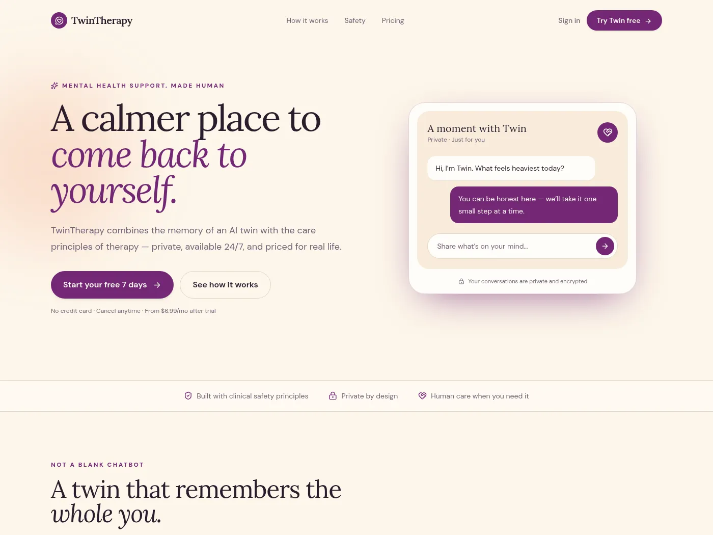TwinTherapy AI App