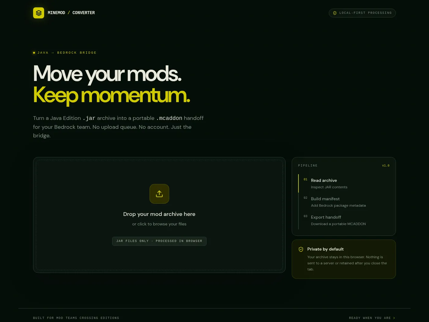 MineMod Converter