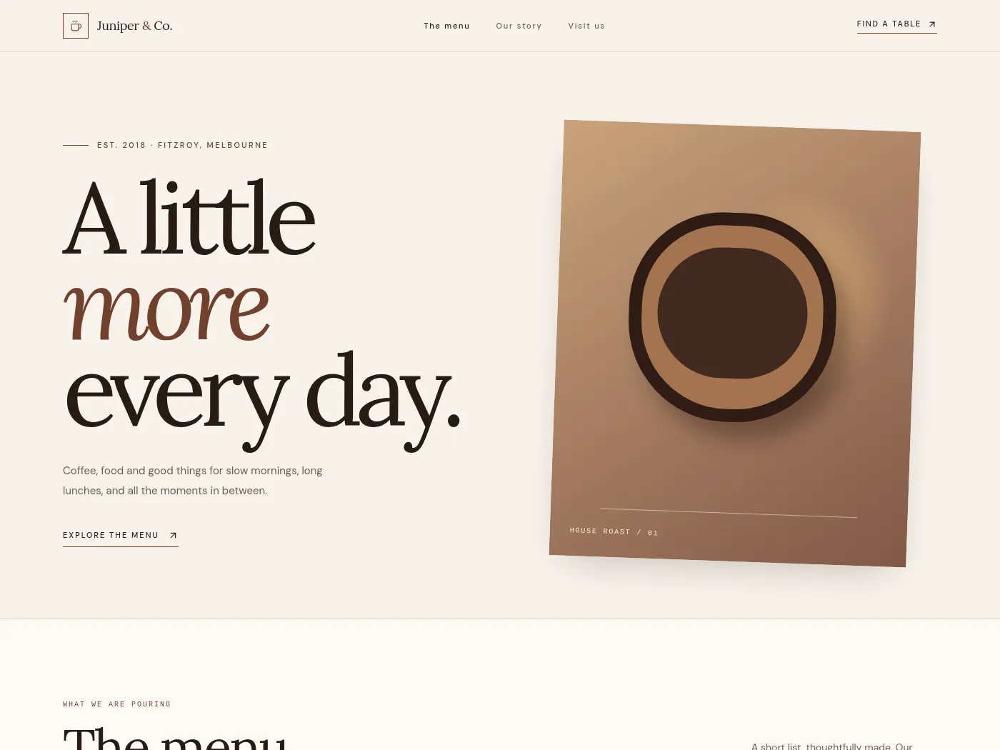 CafeMenu Modern Redesign