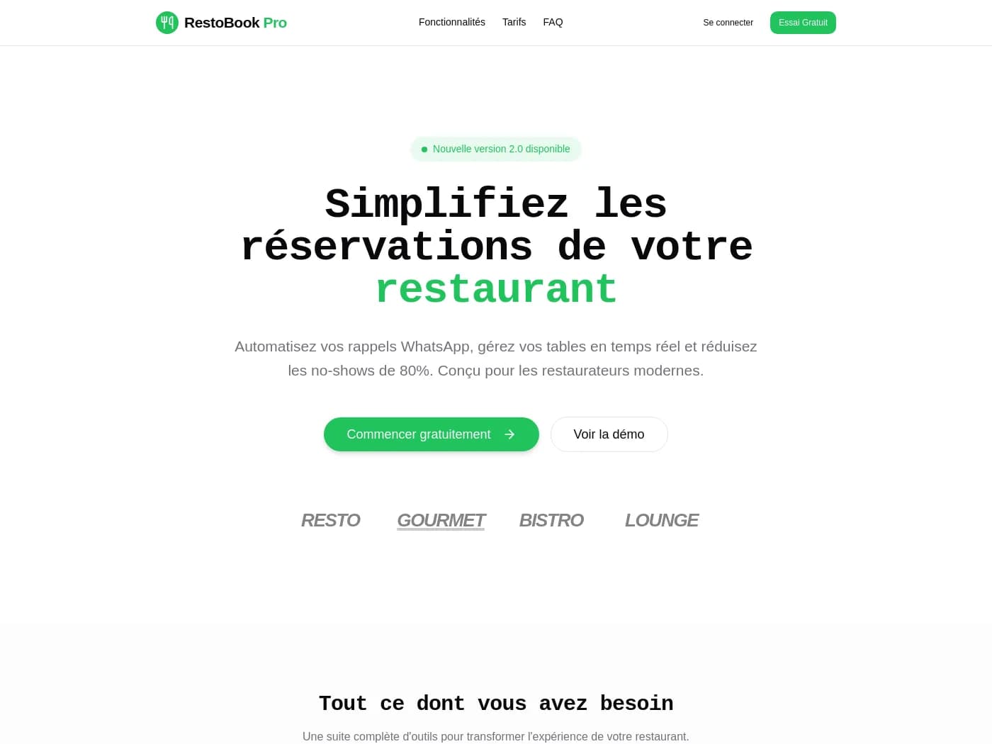 RestoBook Pro SaaS