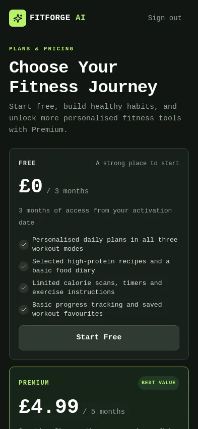 FitForge Membership Vault