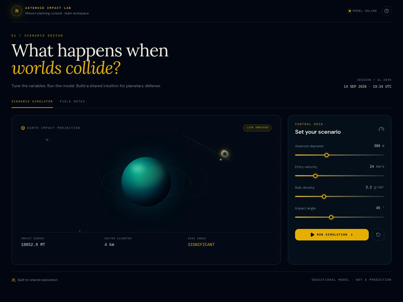 Asteroid Impact Lab