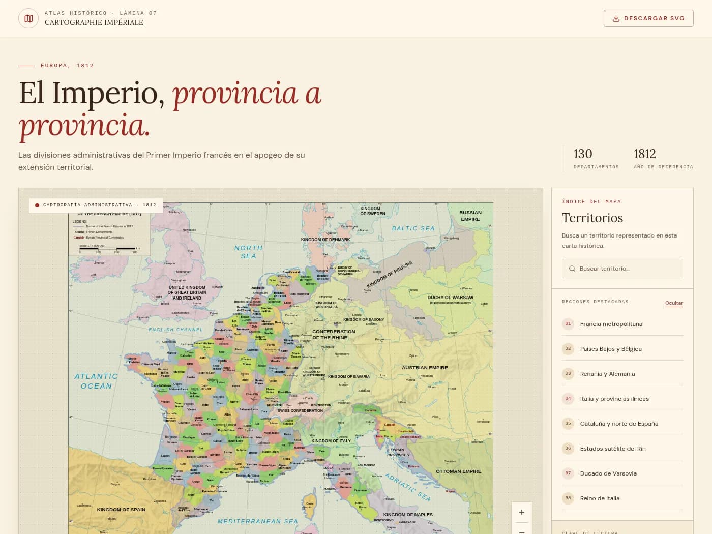 Napoleonic Wars SVG Map