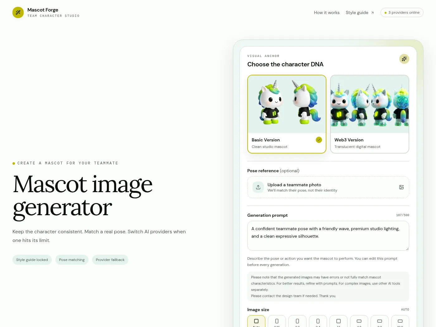Mascot Generator Hub