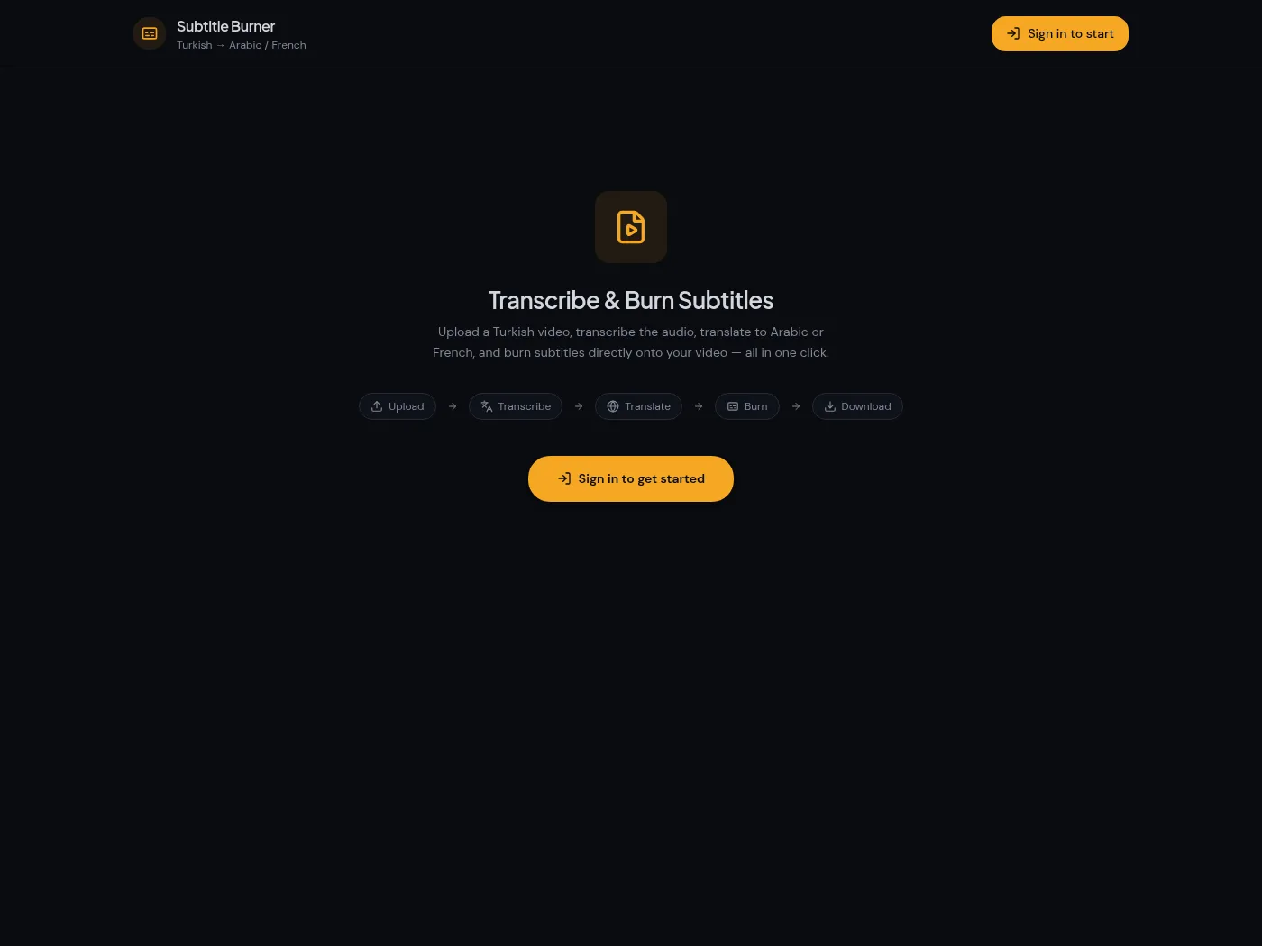 Transcribe & Subtitle Burner