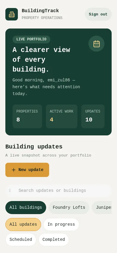 BuildingTrack Mobile