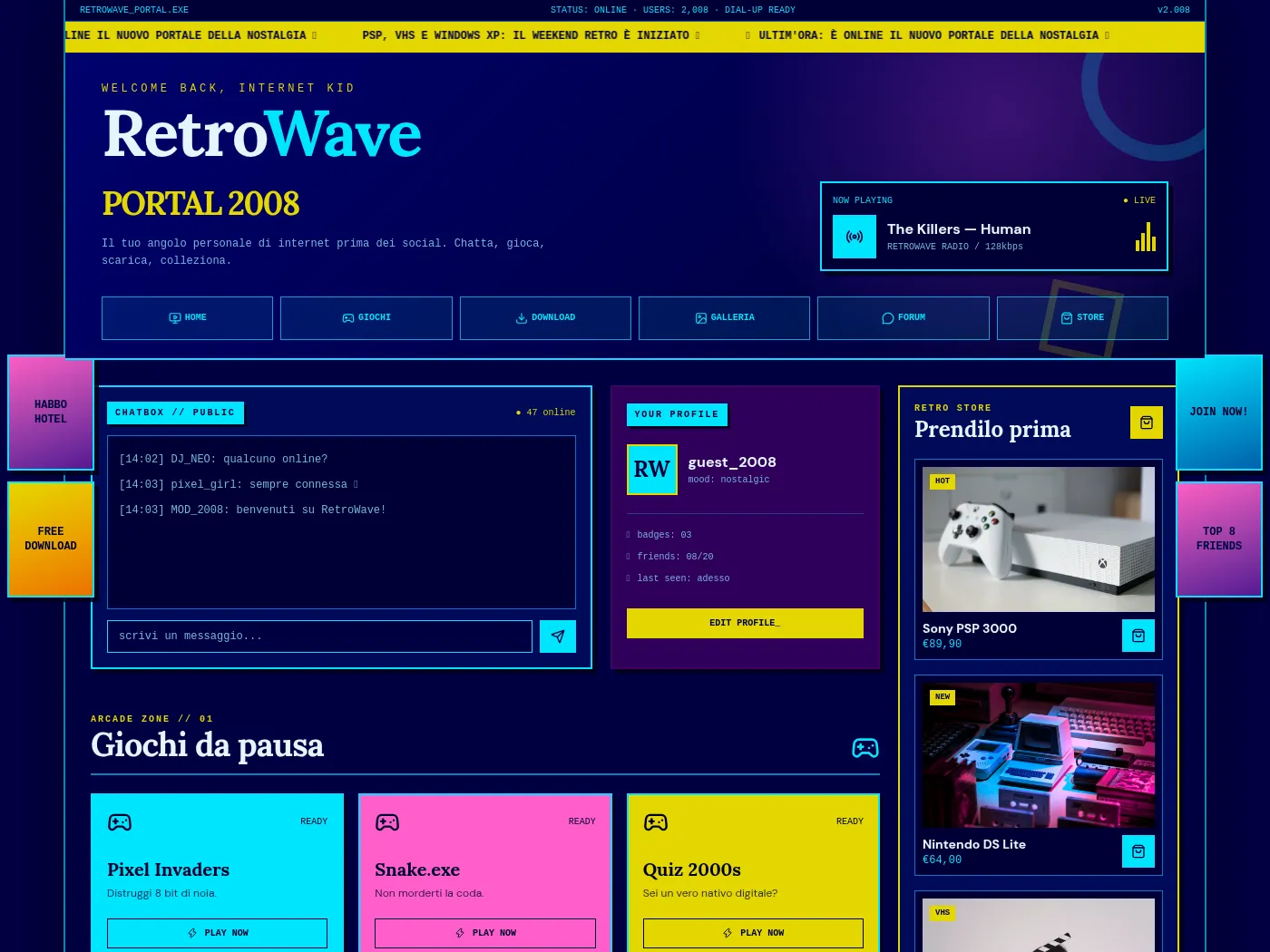 RetroWave Portal