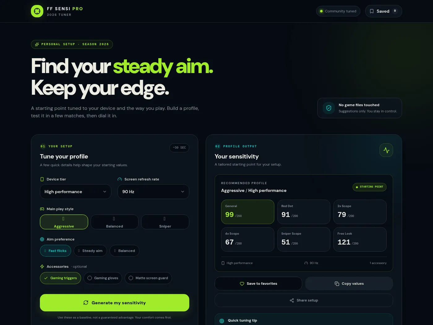 FF Sensi Pro Web