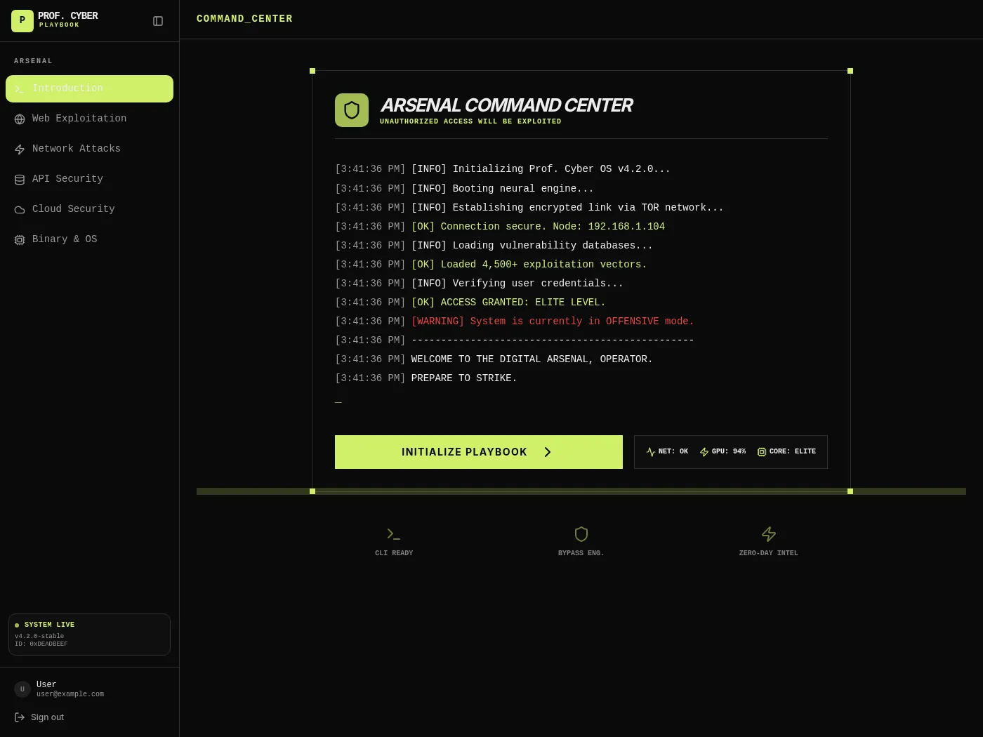 Prof. Cyber Playbook