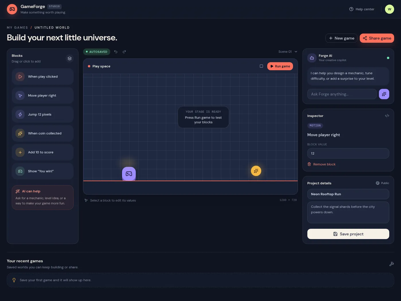 GameForge AI Studio