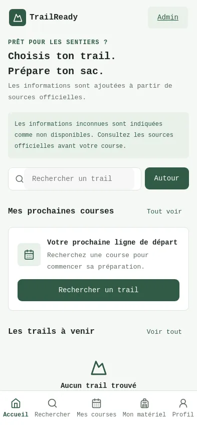 TrailReady Mobile App