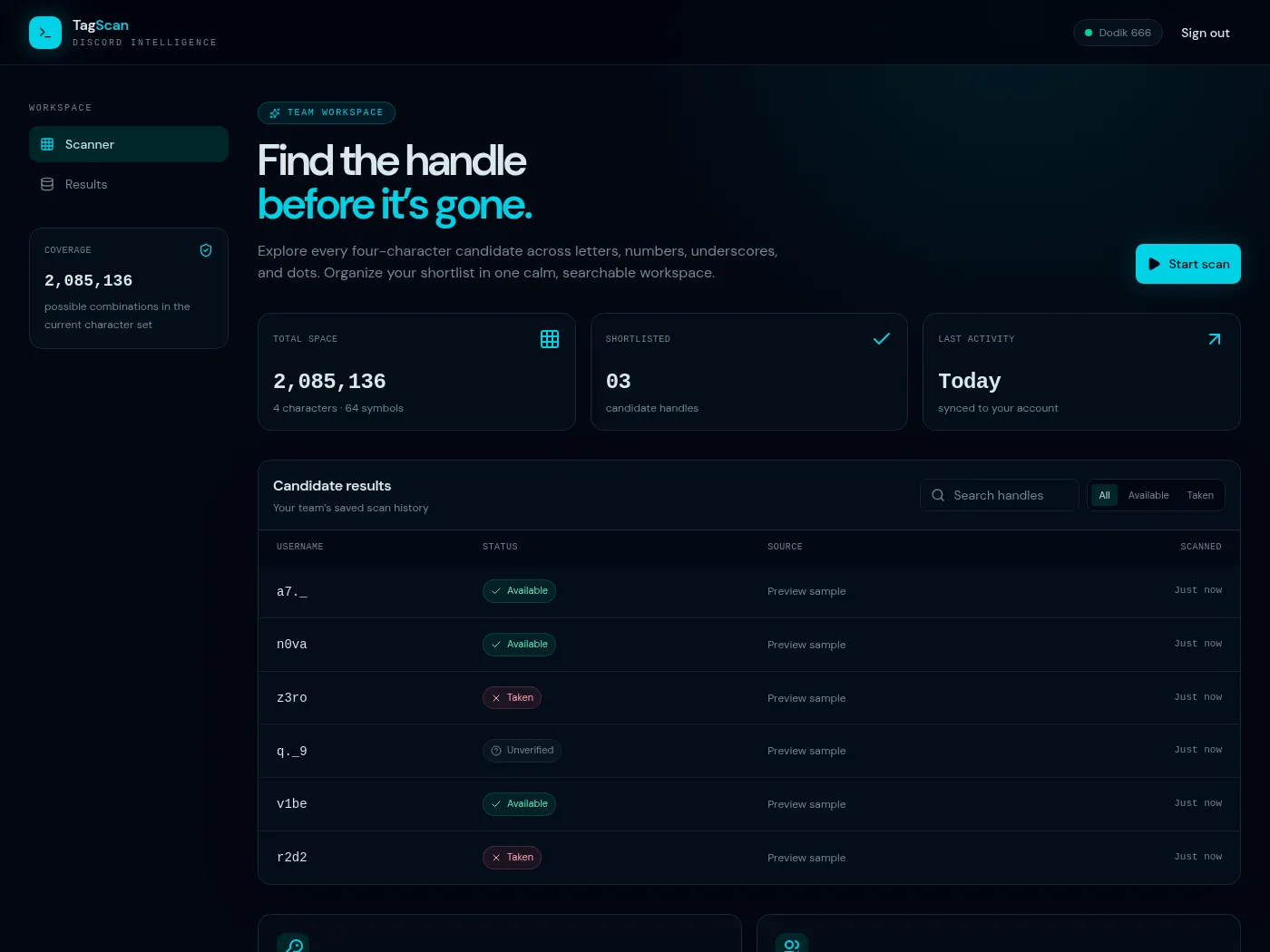 Discord Tag Scanner