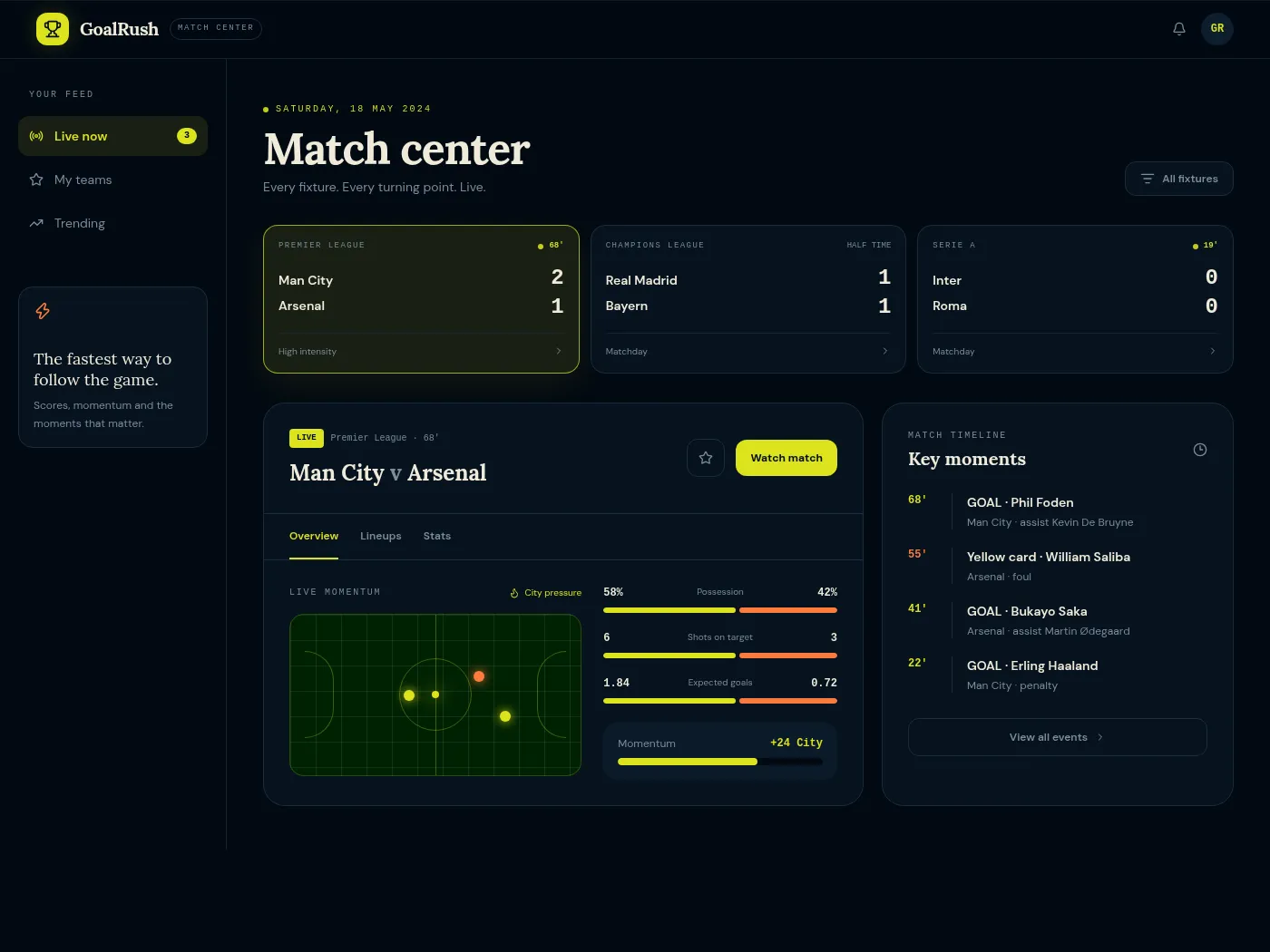 GoalRush Football Game
