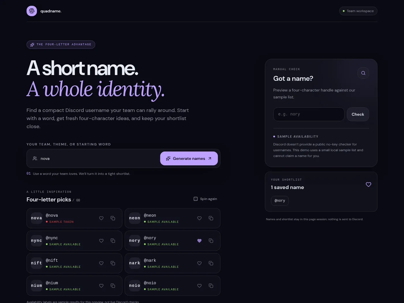 QuadName Finder