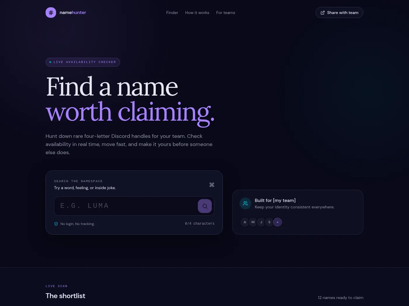 Discord Name Hunter