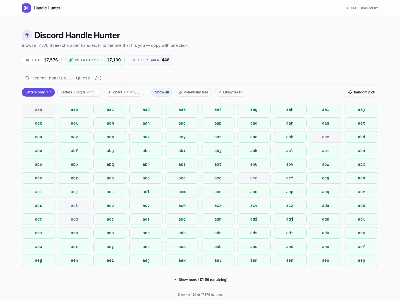Discord Handle Hunter