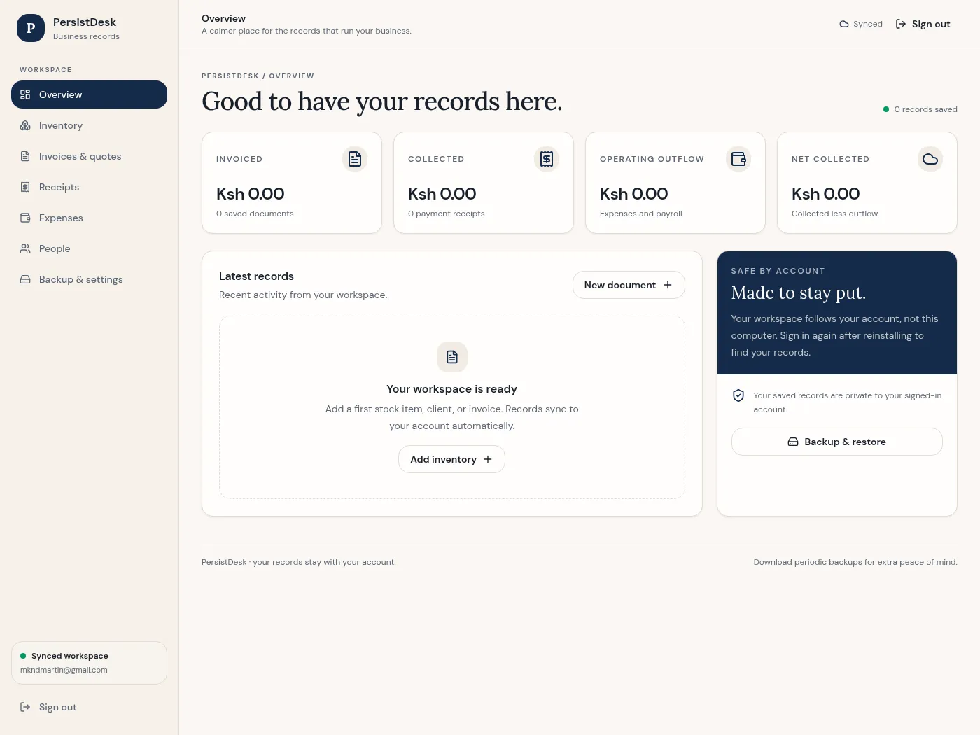 PersistDesk