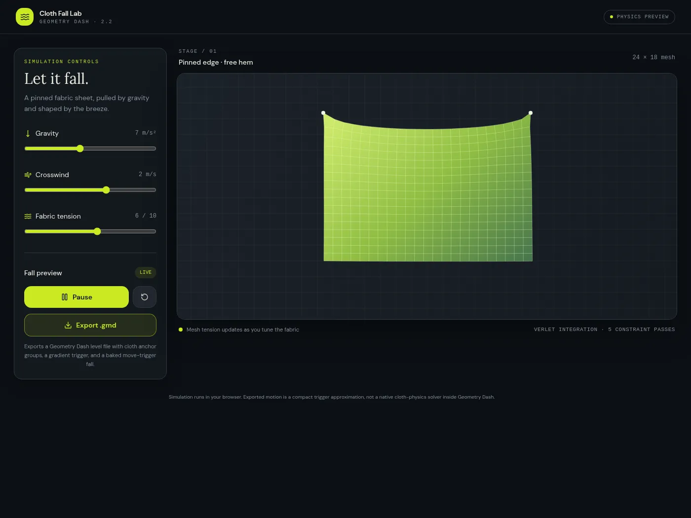 Cloth Physics GMD Maker