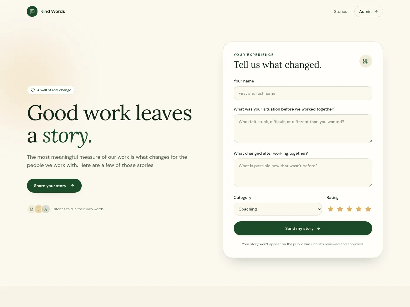 AI Testimonial Wall