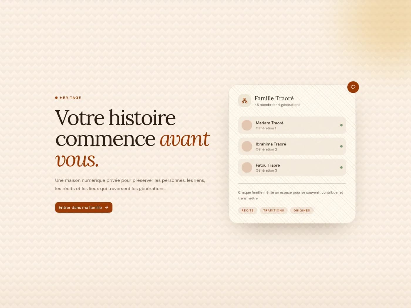 Heritage Family Platform