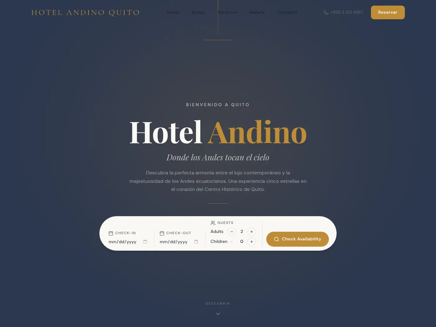 Hotel Andino Quito Web