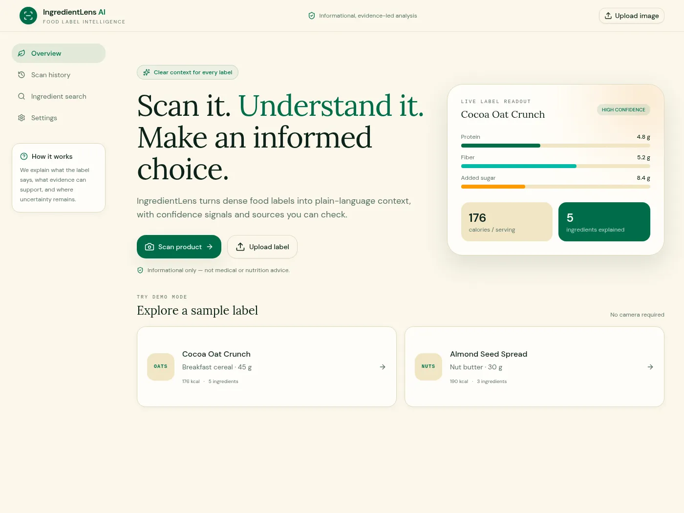 IngredientLens AI