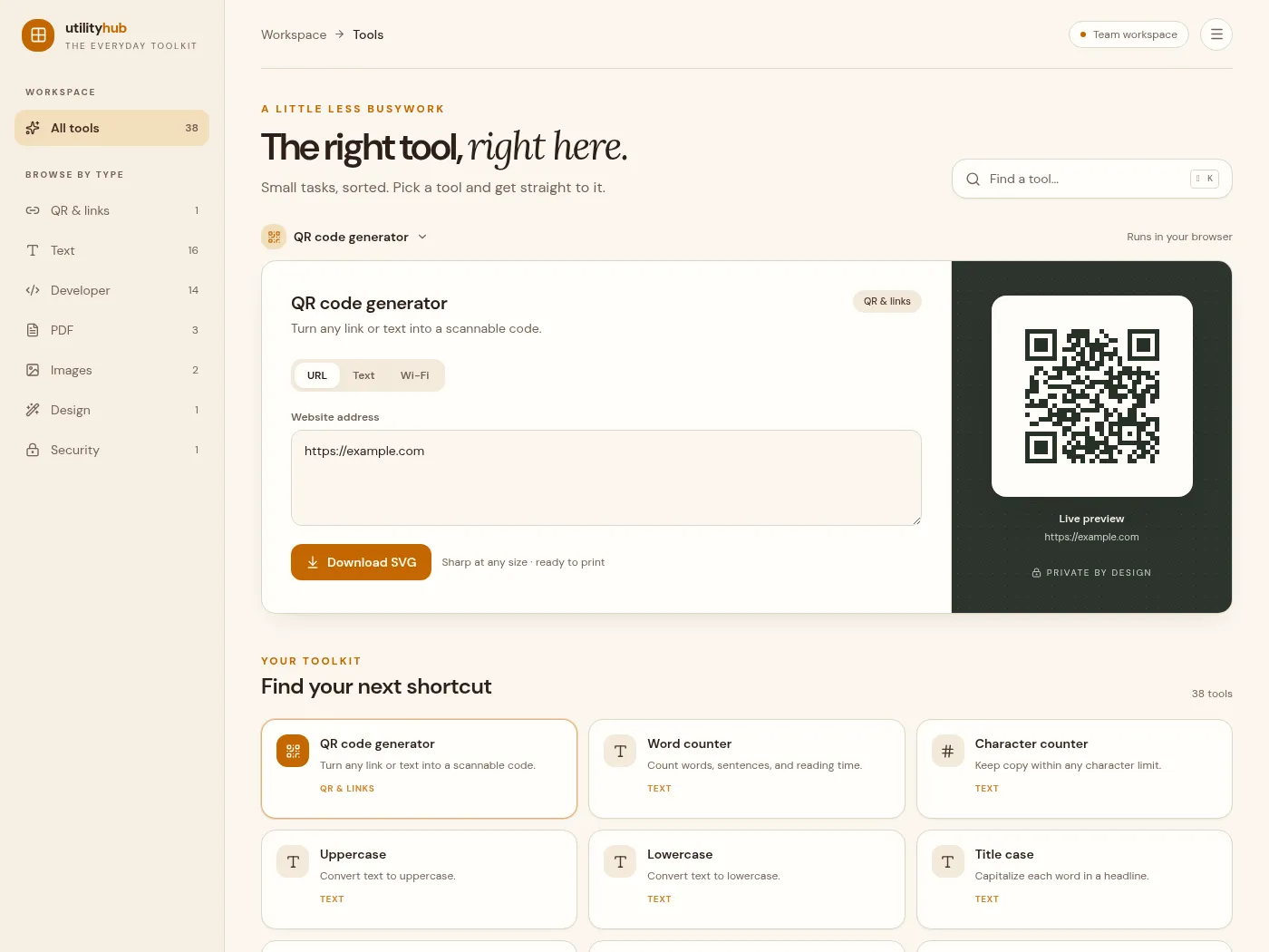 UtilityHub Web Suite