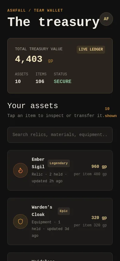 LARP Wallet Mobile