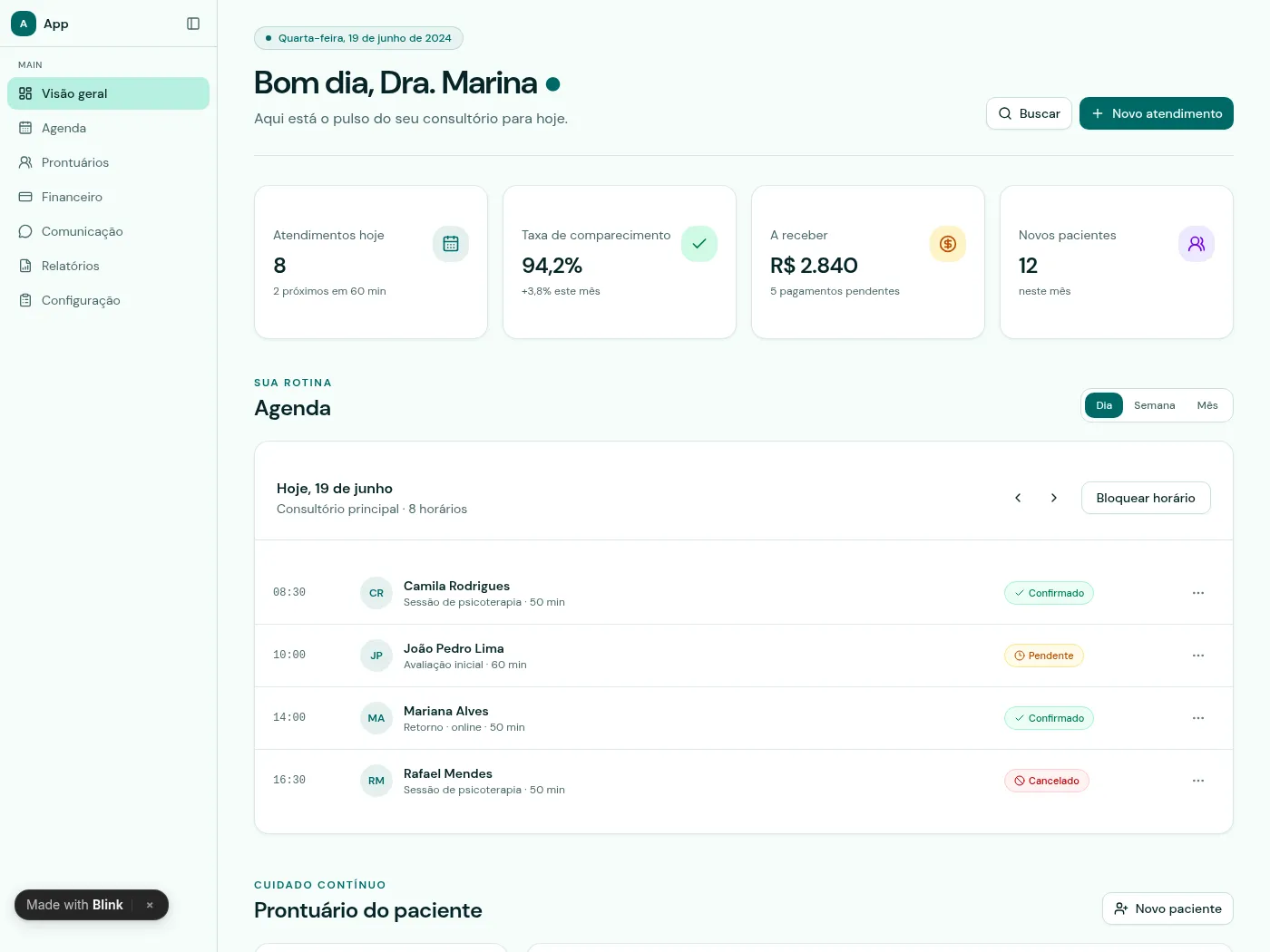 ClinicFlow SaaS