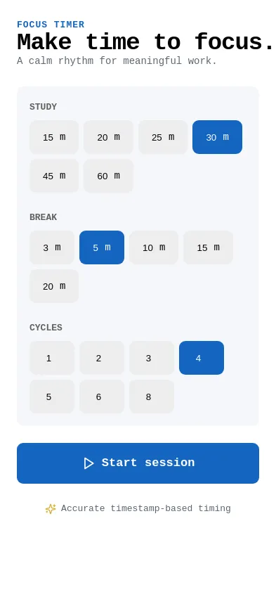 Focus Timer Android
