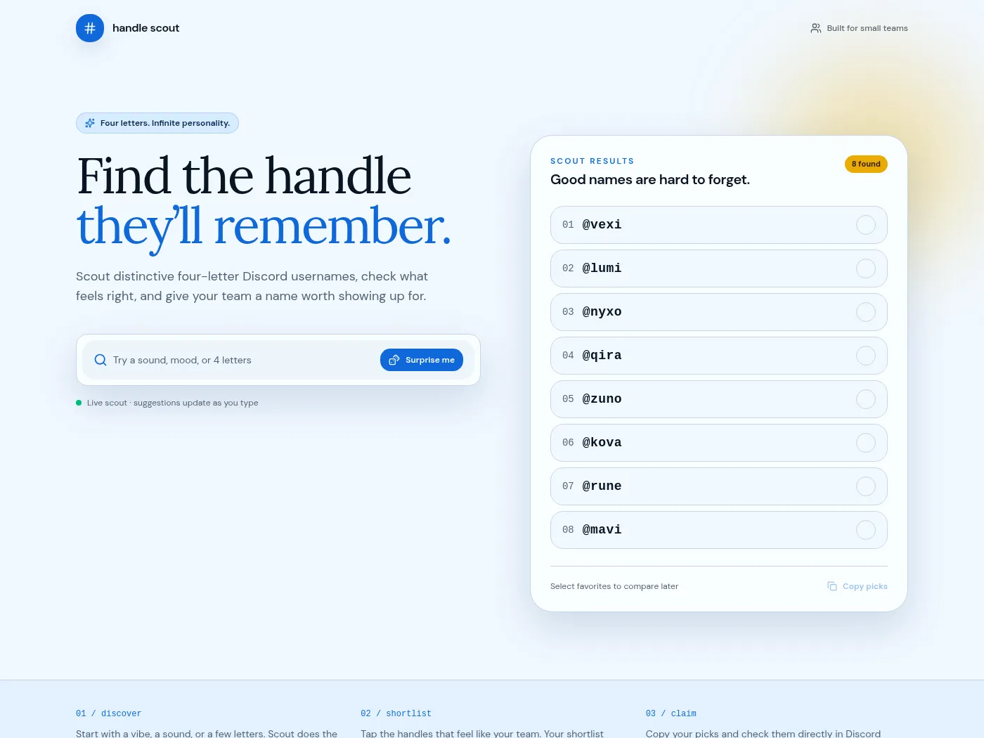 Discord Handle Finder