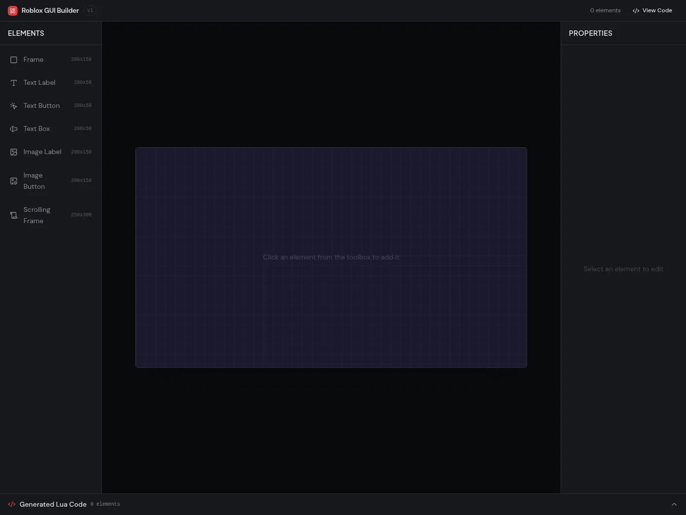 Roblox GUI Builder