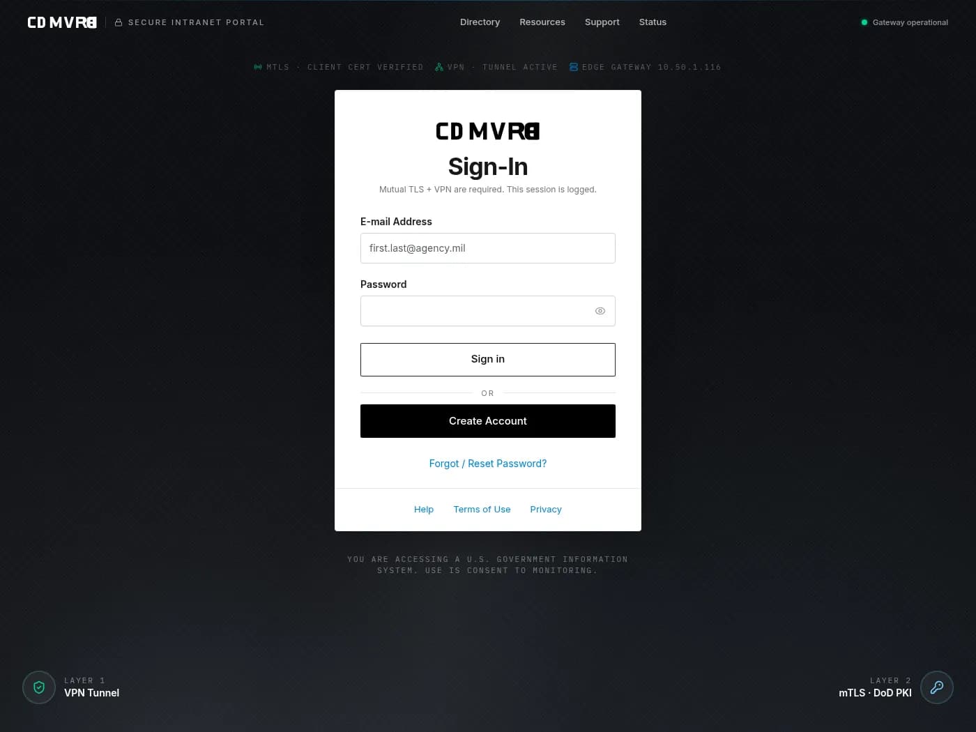 Secure Intranet Portal