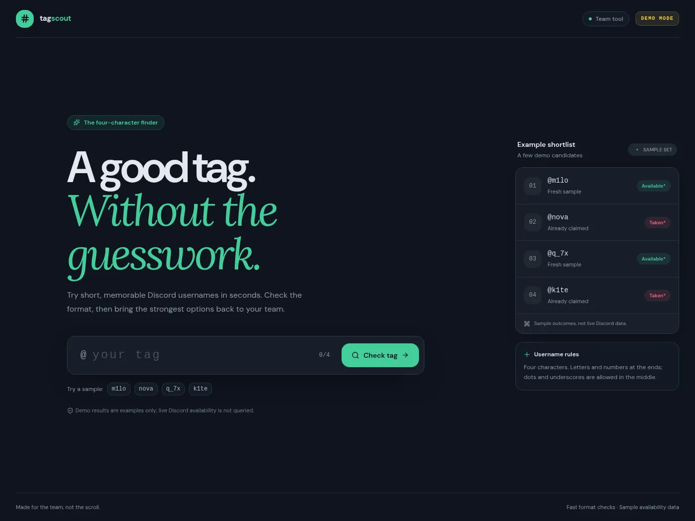 Discord Tag Checker