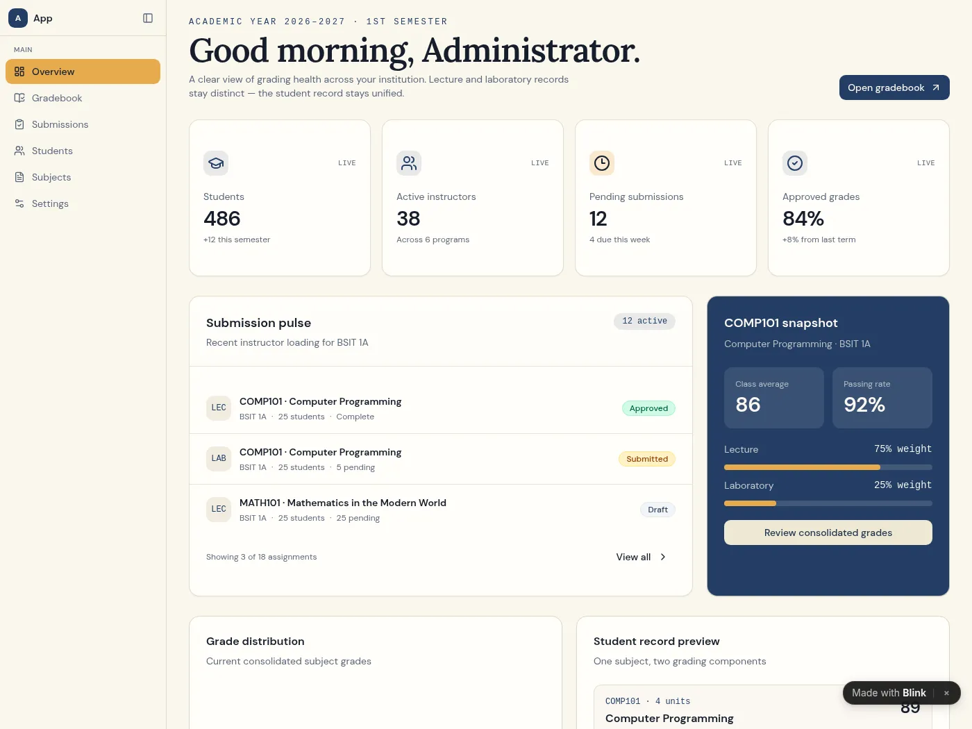 GradeFusion College Suite