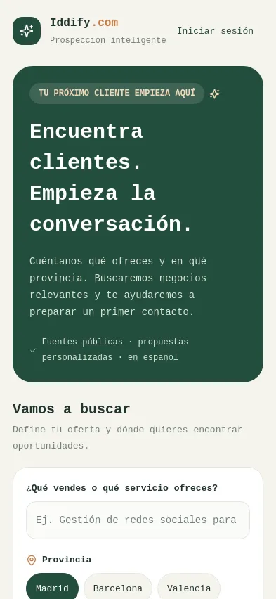 Clientes Iddify Finder