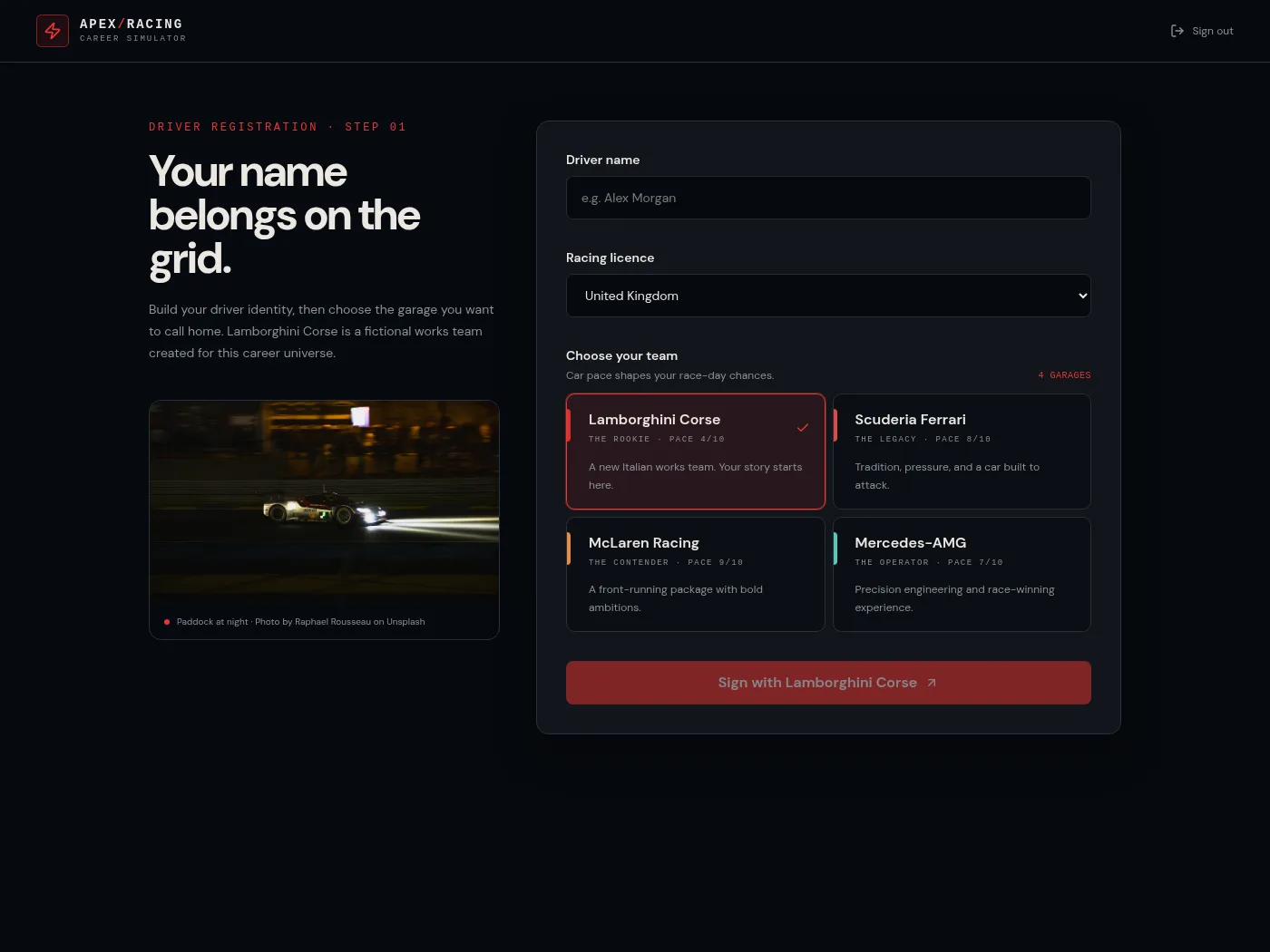 F1 Career Simulator