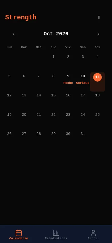 Calendar Strength Tracker