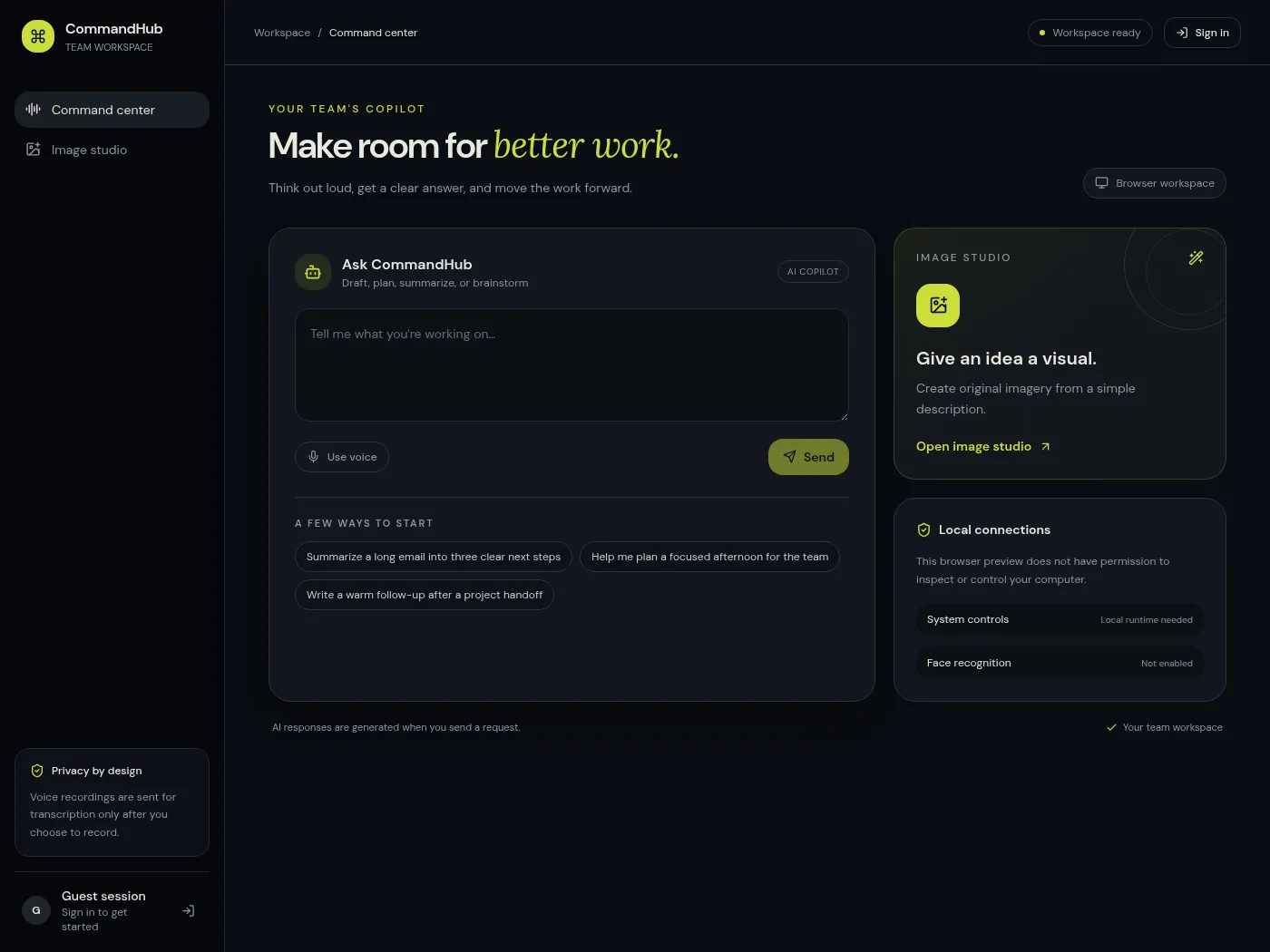 Local AI CommandHub